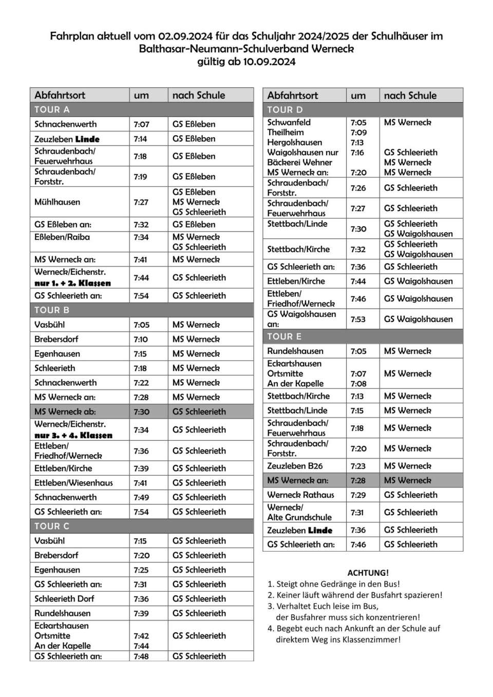 Busfahrplan – Balthasar-Neumann-Mittelschule Werneck